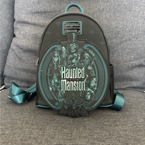 Loungefly | Bags | Loungefly Haunted Mansion Backpack Black And Teal ...